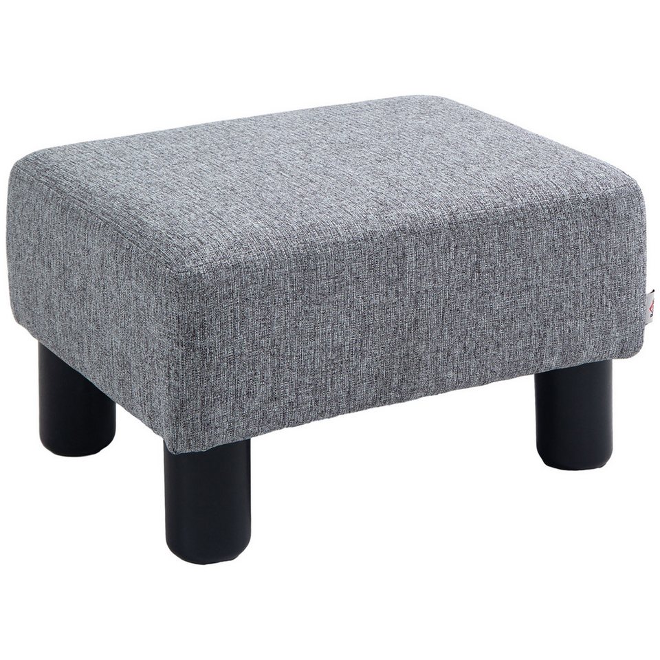Homcom Fußhocker Sitzhocker Hocker Mit Leinenoptik Moderner